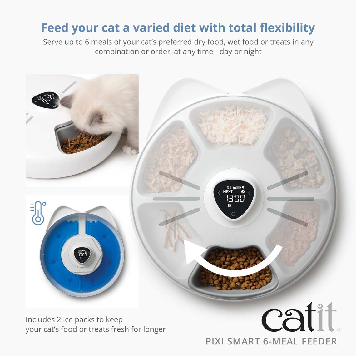 PIXI Smart 6-meal Feeder | Pet / Cat Meal Feeder | Catit india