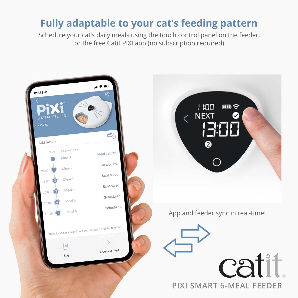 PIXI Smart 6-meal Feeder | Pet / Cat Meal Feeder | Catit india
