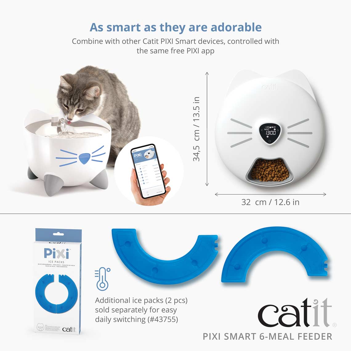 PIXI Smart 6-meal Feeder | Pet / Cat Meal Feeder | Catit india